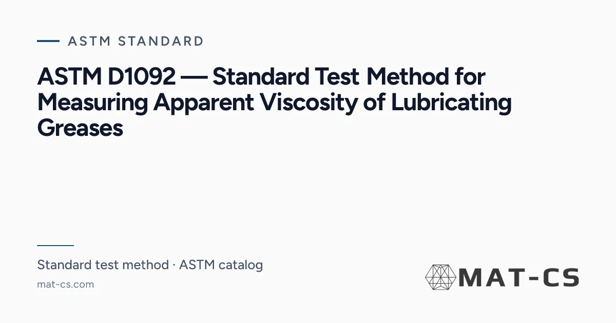 ASTM D1092 | Materials Characterization Services