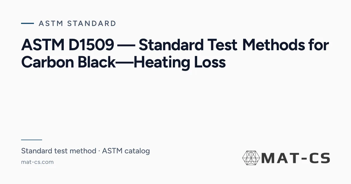 ASTM D1509 | Materials Characterization Services