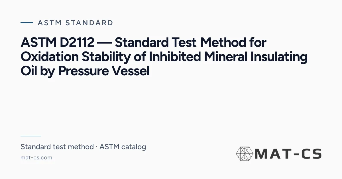 ASTM D2112 | Materials Characterization Services