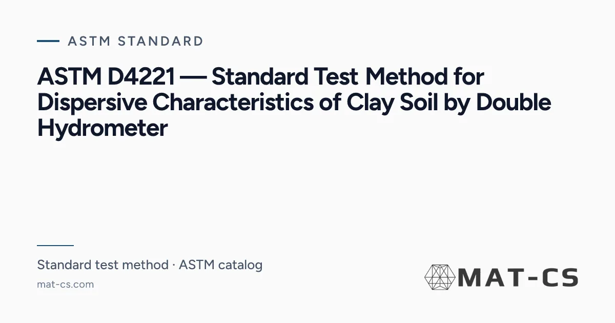 ASTM D4221 | Materials Characterization Services